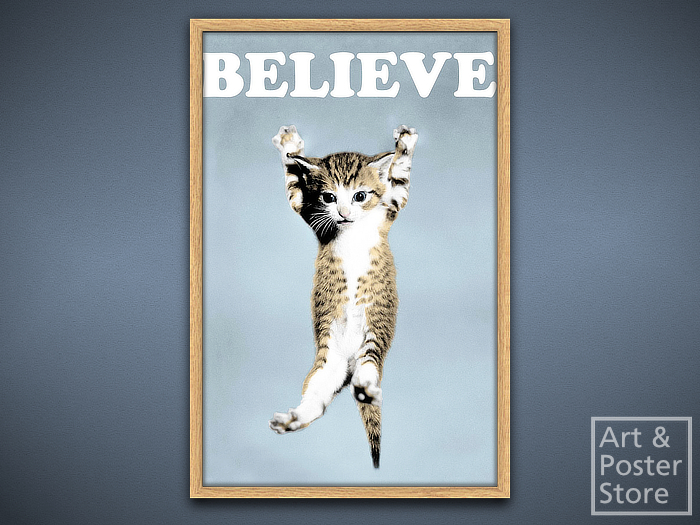 Second Life Marketplace - Believe Cat | Inspiration Poster | Mesh Frame ...